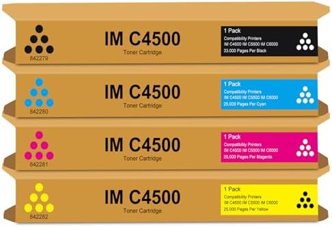 Amazon.com: Vylent IM C4500 C6000 Toner Cartridge High Yield ...