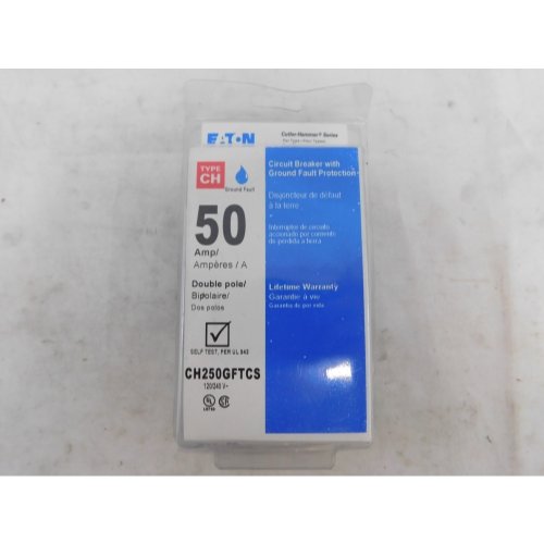 Eaton CH250GFTCS MCB Type CH, 2Pole, 50Amp, GF, Test: Amazon.com: Tools ...