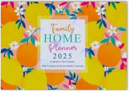 2025 Family Home Planner| A3 Calendar Month to View 5 Column| Wall ...