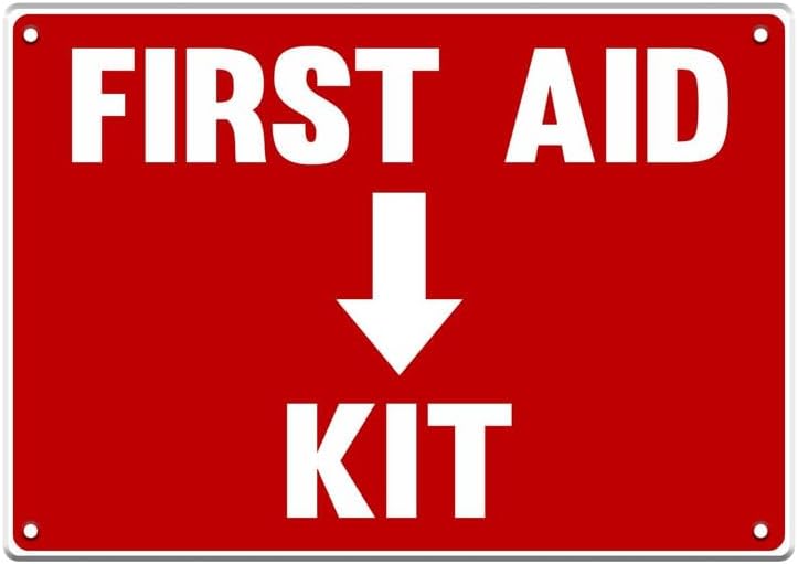 Amazon.com: First Aid Sign, Durable Plastic Safety Sign, 7 x 10 Inch ...