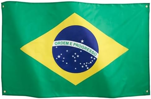Brazil Stick Flag, ANLEY Brazilian 5x8 inch (12 X 20cm) HandHeld Mini ...