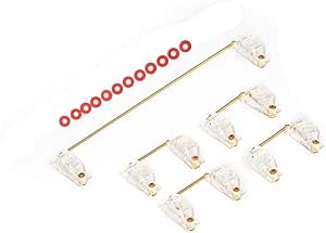 Amazon.co.jp: V1 Transparent Gold Plated PCB Screw-in Stabilizer 2u 6 ...