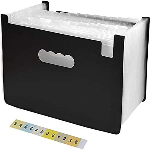 Amazon.co.jp: Document Stand A4 File Box, 25 Pockets, Document Case ...