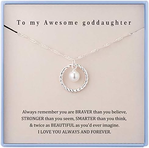 Amazon.com: Goddaughter Necklace Goddaughter Gifts for Girls Sterling ...
