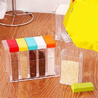 Buy JD Sales Spice Jars Dispenser Masala Rack Easy Flow Storage Crystal ...