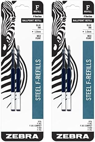 Amazon.com : Zebra F-Series Ballpoint Stainless Steel Pen Refill ...