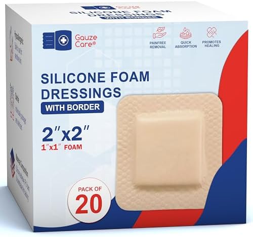 Amazon.com: GauzeCare Silicone Foam Dressing 2x2 (Pack of 20 ...