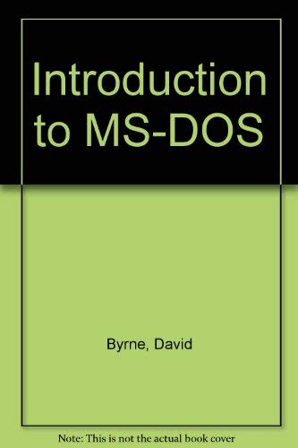 Buy Introduction to MS-DOS Book Online at Low Prices in India ...