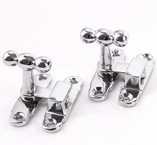 Polished Chrome 40mm Showcase Cabinet Thumb Turn Catch Lock (Pack of 2 ...