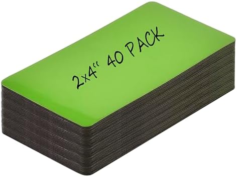 Realth Magnetic Dry Erase Labels | 40 Pcs 5CM x 10CM Green | Reusable ...