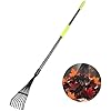 Amazon.com : Garden Rake for Leaves, 48" Metal Leaf Rake with Foam Soft ...