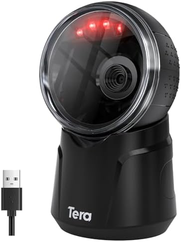 Tera Barcode Scanner Desktop Omnidirectional: 1D 2D QR Hands Free USB ...