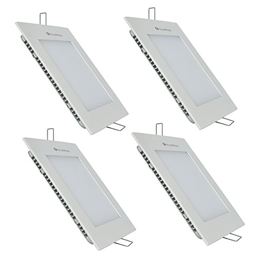 Buy EcoWhite Downlight Square Slim Panel Light Pack of 4 (Cool Day ...