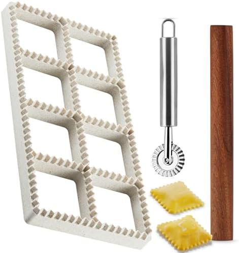 Amazon.com: zeite Dumplings Maker Set Ravioli Stamp Maker Cutter Set ...