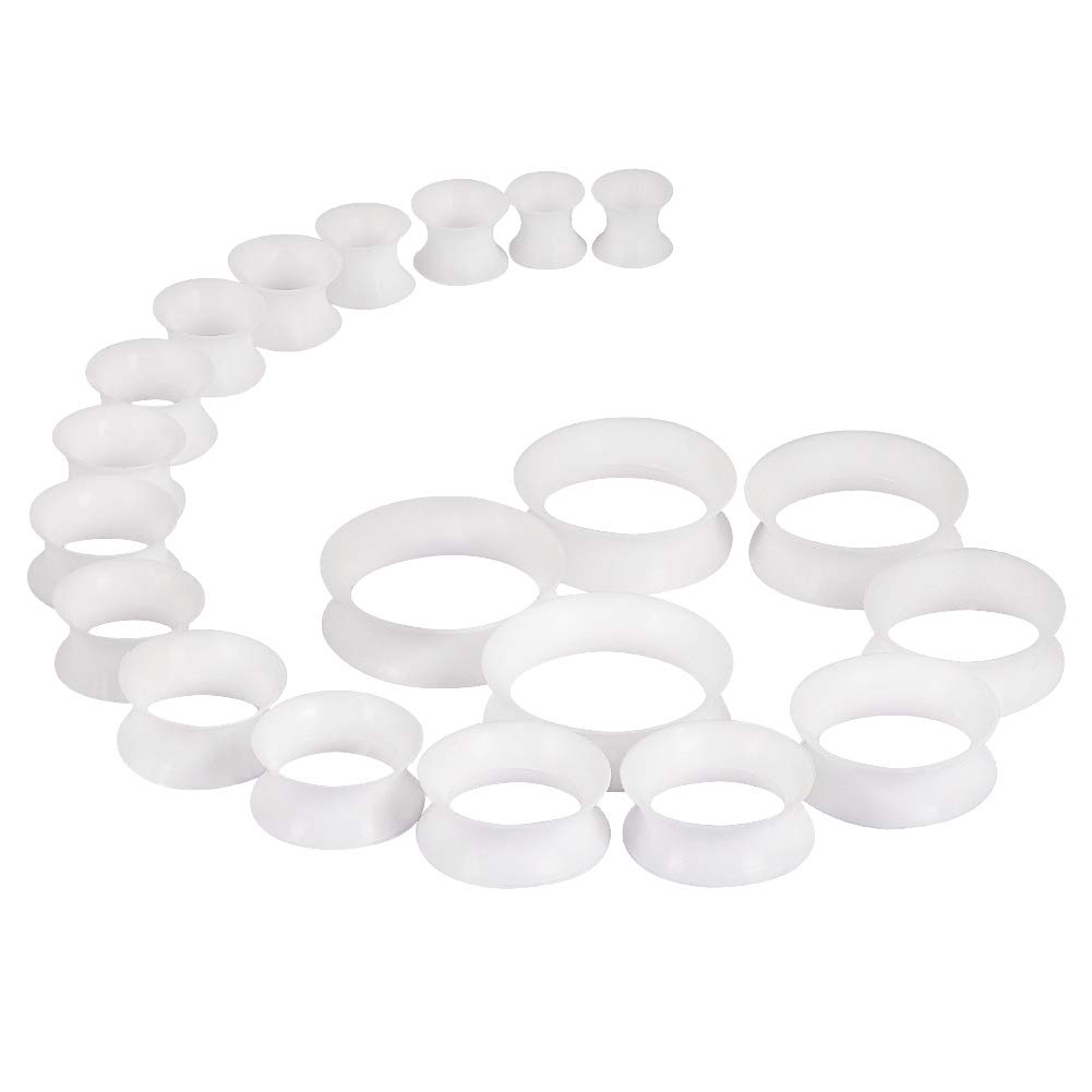 Snapklik.com : Oyaface 20pcs Plugs Kit 2g-1" Silicone Ear Skin Gauges ...