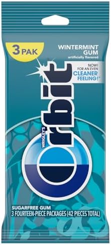 Amazon.com : ORBIT Wintermint Sugar Free Chewing Gum, 3 Packs of 14 ...