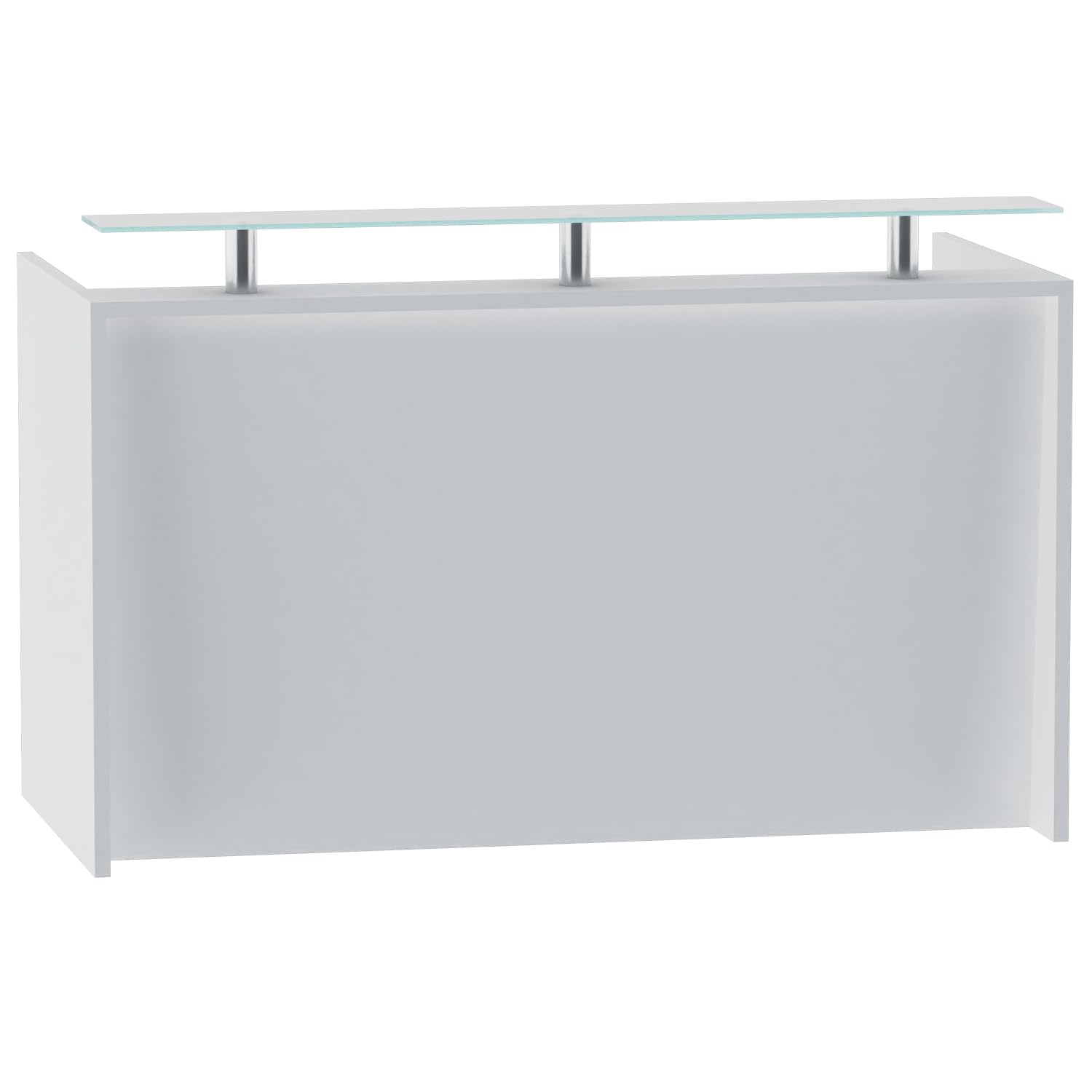 Buy Mahmayi R06 Stylish Modern Reception Desk with Glass Top - Office ...
