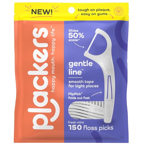 Snapklik.com : Plackers Gentle Line Floss Picks, Fresh Mint Flavor ...