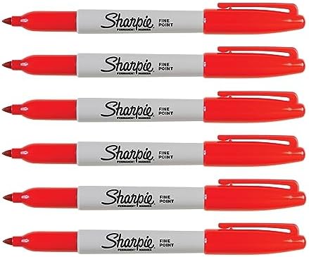 Shuttle Art Red Permanent Markers, 30 Pack Fine Point Red Ink Marker ...