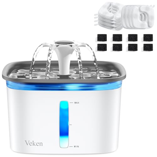 Veken 95oz/2.8L Pet Fountain & Original Design 16 Pack Replacement ...