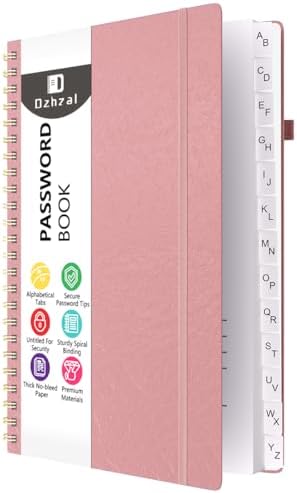 Dzhzal Password Book with Alphabetical Tabs for Seniors Organized ...