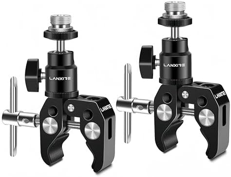 Amazon.com: Hocoder Mic Crab Clamp Microphone Mount with Double Ball ...