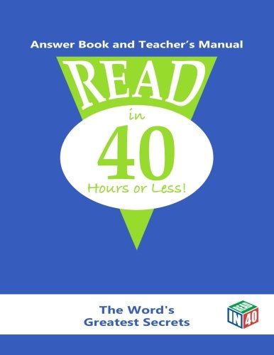 Amazon.com: Read in 40 Hours or Less: Answer Book and Teacher's Manual ...