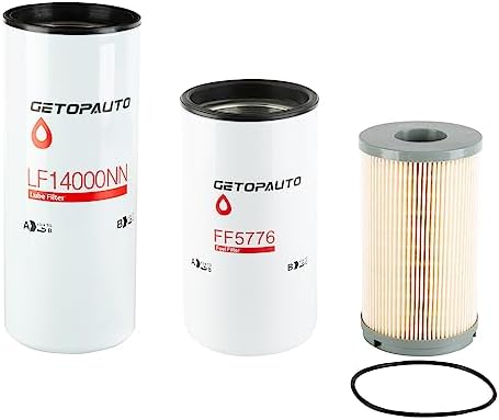 Amazon.com: GETOPAUTO CUMMINS ISX15 OIL CHANGE KIT LF14000NN, FF5776 ...