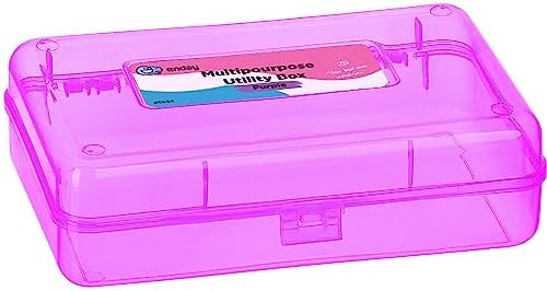 Amazon.com: Enday Pencil Box Red, Plastic Pencil Case, Multipurpose ...