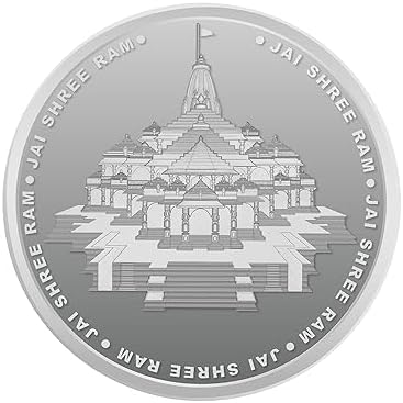 Amazon.com: Vishaka Arts Shri Ram Mandir Coin/Ayodhya Mandir Silver ...