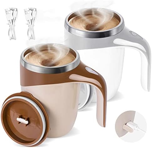 Amazon.com: ADKBO Electric Magnetic Self Stirring Coffee Mug with Lid ...