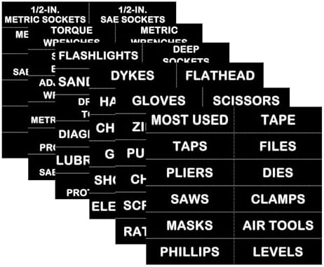 Amazon.com : Magnetic Tool Box Organization Labels,Tool Chest Organizer ...