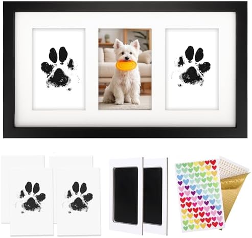 Amazon.com: AEVETE Dog Paw Print Kit with Frame, Inkless Paw Print Kit ...