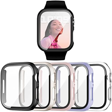 Amazon.com: Cuteey 6 Pack Case for Apple Watch SE 2 Series 6 5 4 44mm ...