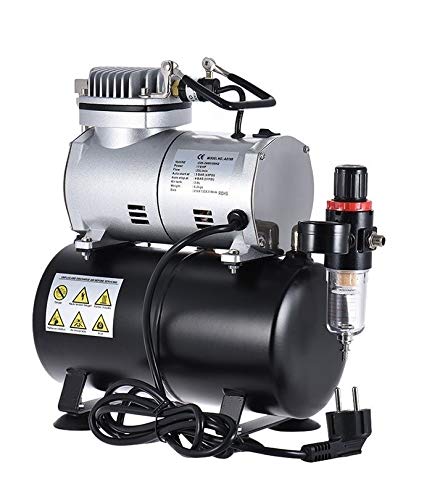 Aerograph Airbrush Mini Oil-Less Air-Compressor with Tank & Hose pipe ...