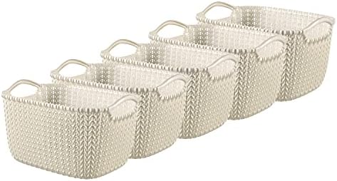 Curver My Style 196862 Storage Box Rattan Effect Large 25L Cream ...
