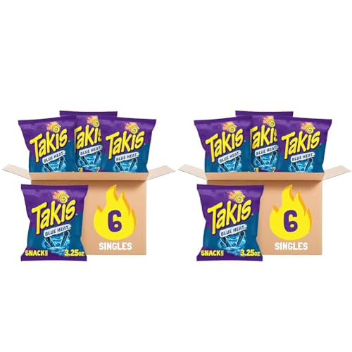 Snapklik.com : Takis Blue Heat 6 Pc / 3.25 Oz Snack Size Case, Hot ...