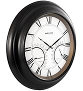 Amazon.com: Andy Star 21 Inch Silver Illuminated Outdoor Wall Clock ...