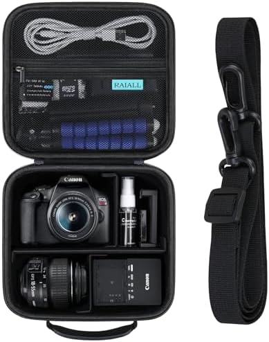 Amazon.com : RAIALL Camera Case for Canon EOS Rebel T7/R50/R50V/R100/R5 ...