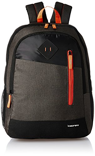 Buy Gear 20 cms Grey and Orange Casual Backpack (BKPDUAL000406) at ...