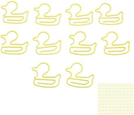 Amazon.com : 100 PCS Yellow Duck Paper Clips Lightweight Portable ...