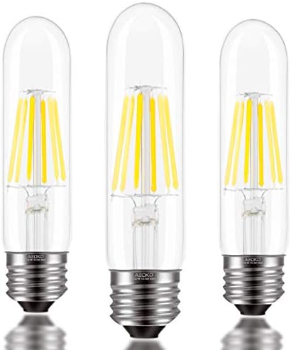 ASOKO E26 T10 Bulbs Daylight White 6W, Dimmable T10 Edison Bulb 60 ...