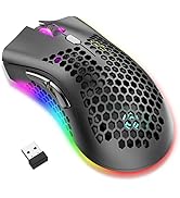 Amazon.com: HETOETF Wireless Gaming Mouse Lightweight Honeycomb Design ...