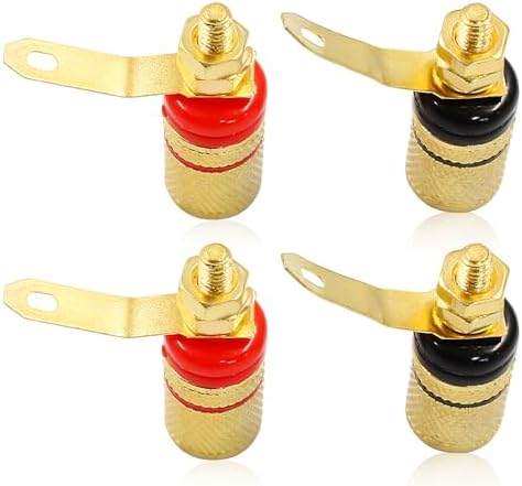 Amazon.com: Moicstiy 4 Pcs 4mm Banana Binding Post Plug Sockets with ...