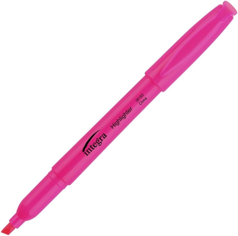 Amazon.com : Integra Pen Style Fluorescent Orange Highlighters (Pack of ...