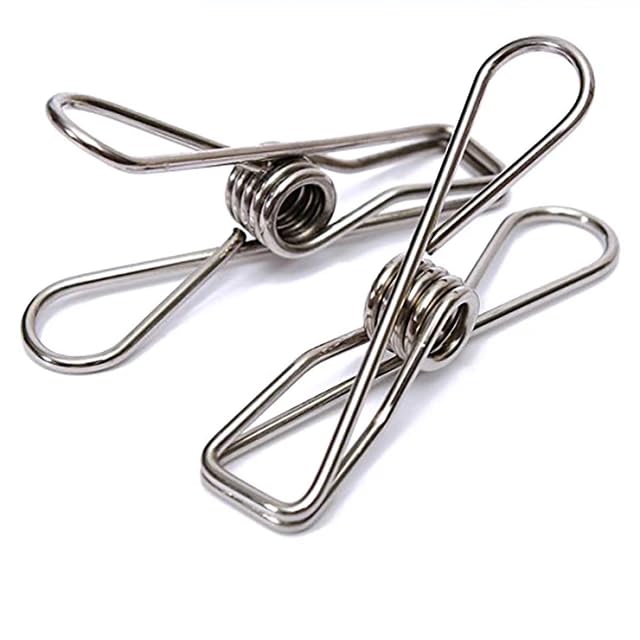 Zebra® Set of 12, Premium Stainless Steel Cloth Clip, Rust Proof, Long ...