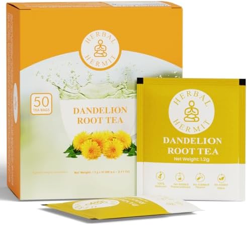 Amazon.com : Dandelion Root Tea Bags 50 Count, Mild & Earthy Flavor ...