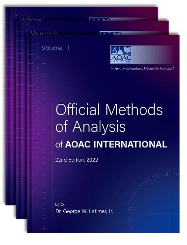 Official Methods of Analysis of AOAC INTERNATIONAL: 3-Volume Set by ...