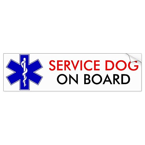 Amazon.com: Lancy's Artwork Service Dog On Board Bumper Sticker ...