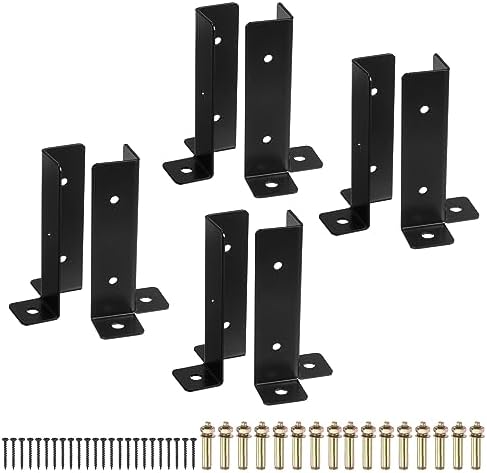 uxcell 8pcs Adjustable Deck Post Base Brackets Fit 1.5x1.5,2x2,2x4,4x4 ...